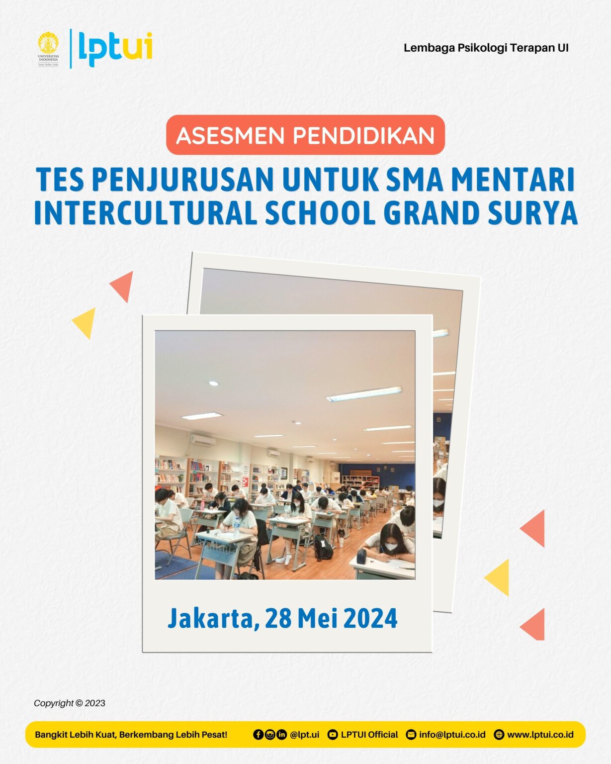 Tes Penjurusan Untuk SMA Mentari Intercultural School – LPTUI